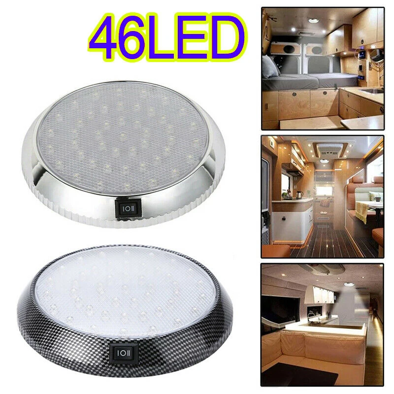 46led Ceiling Cabin Light 12v Caravan Campervan Van Trailer Interior ...