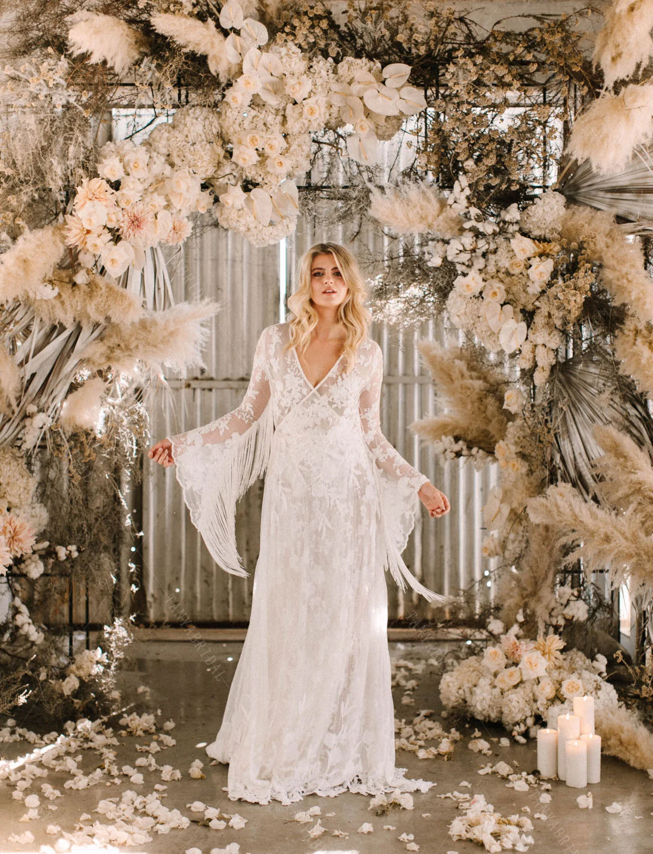 Flare Hülse Boho Hochzeit Kleider Fransen Bohemian GYPSY, 60% OFF