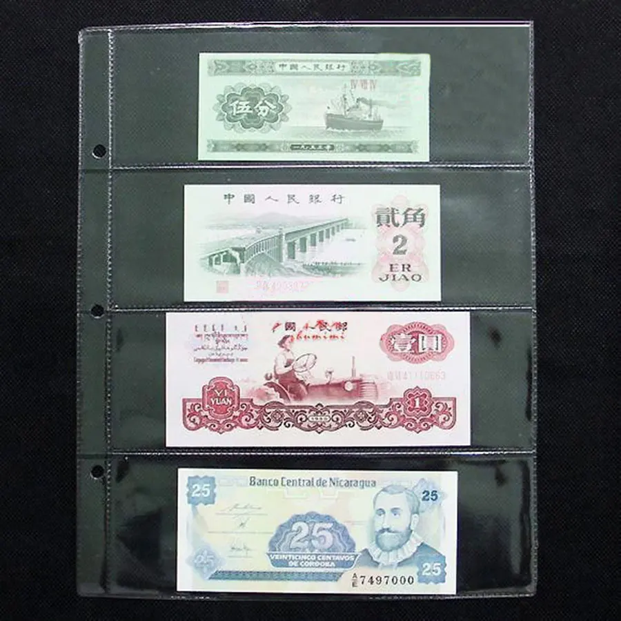 10PCS-Lot-Pockets-Banknotes-Page-Paper-Money-Transparent-Album-Banknote ...