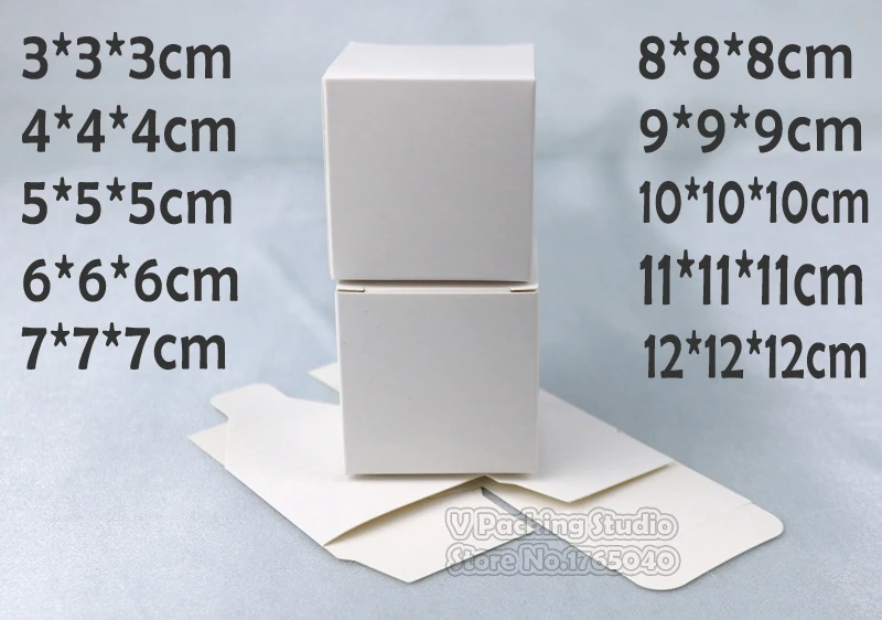 10*10*10cm Cube White Packaging Gift Box, Small Cardboard Boxes,square ...