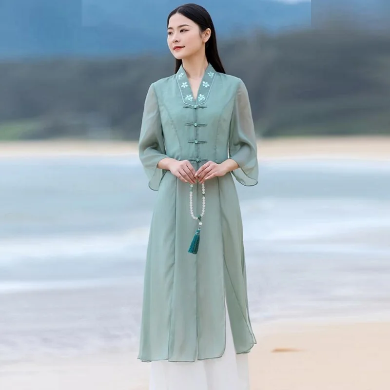 2021-mulher-literatura-de-ver-o-retro-hanfu-feminino-terno-estilo-chin ...