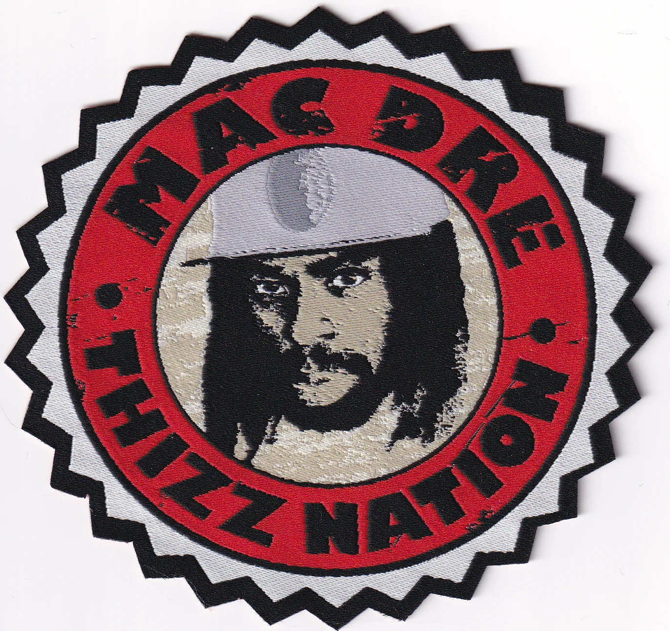 Pantalla personalizada de parche de etiqueta tejida: thizz nation ...