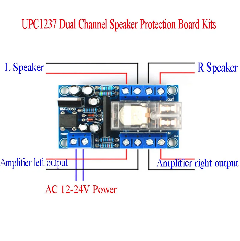 UPC1237-Dual-Channel-Speaker-Protection-Board-Kits-Boot-Mute-Delay-AC ...