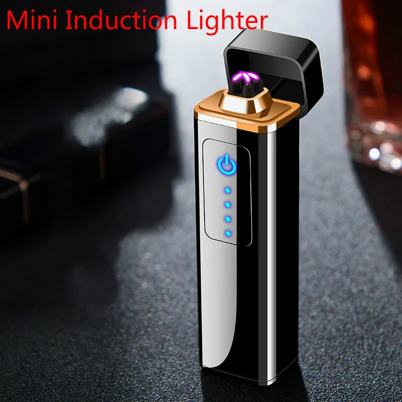 Mini Double Arc Plasma Lighter metal Square Electric Lighter Rechargeable USB Cigarette Lighters ...