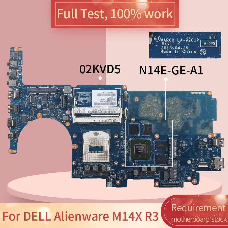 Placa-base-para-port-til-DELL-Alienware-M14X-R3-LA-9201P-02KVD5-SR17D ...