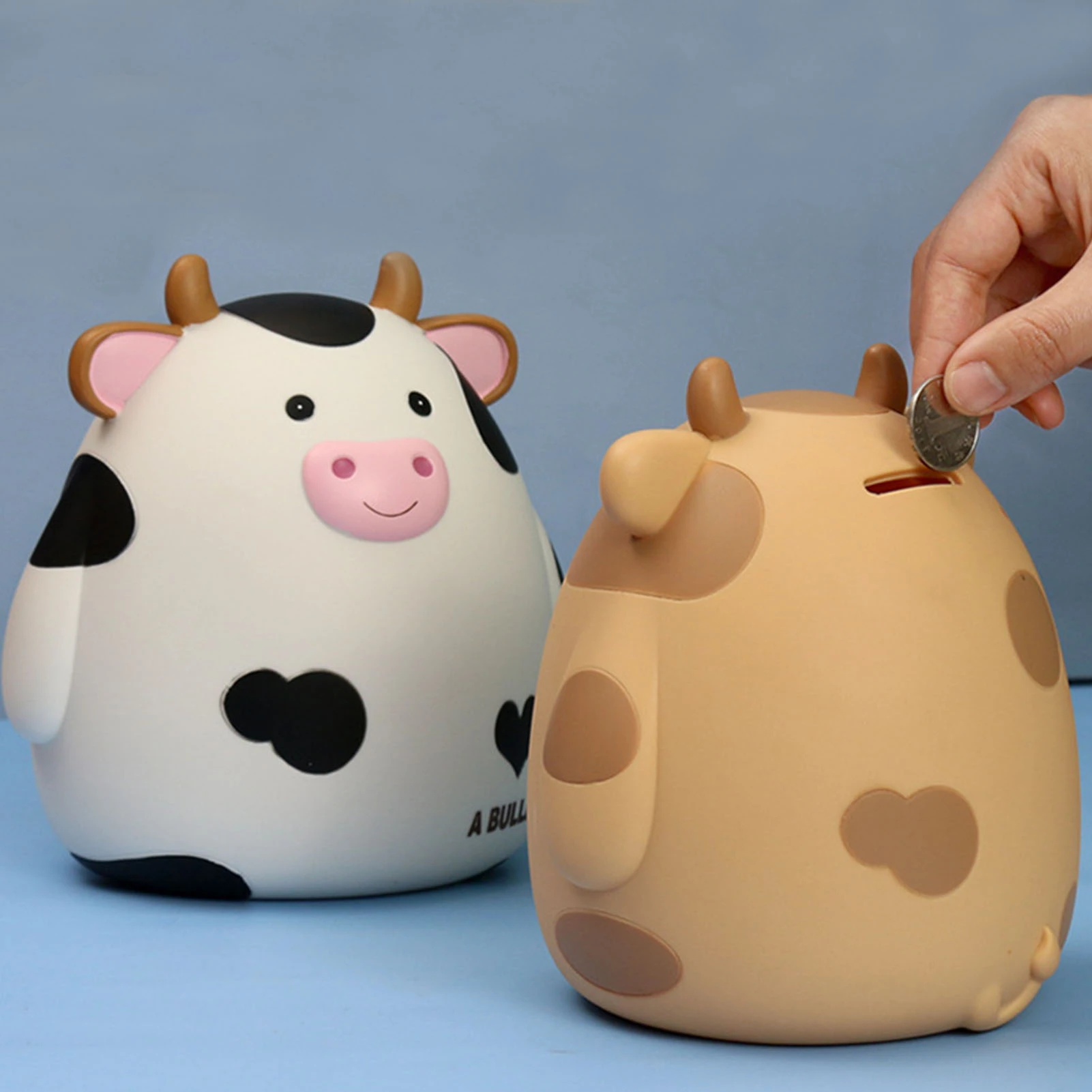 Cute Cow Piggy Bank Money Plastic Coin For Attracting Money Jar Coins ...