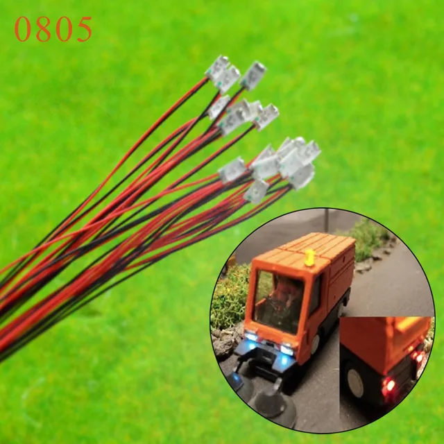 DIY Electronics Lighting Lighthouse LEDs 12V 0805 Pre-Wired Amber LEDs ...