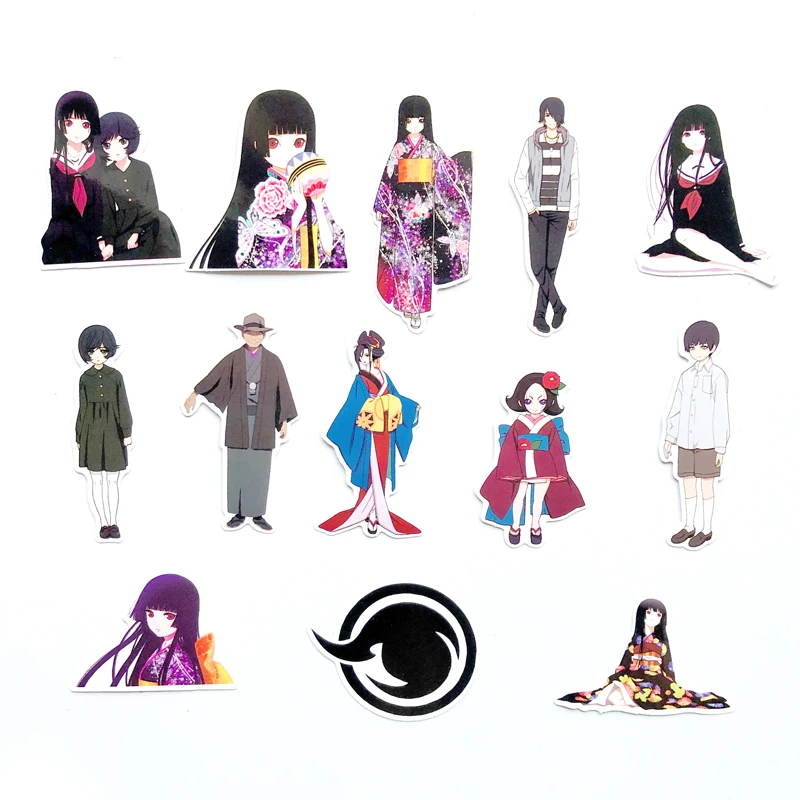 13 ชิ้น/ล็อต Cool HELL GIRL การ์ดสติกเกอร์ของเล่นคลาสสิกญี่ปุ่น Anime ...