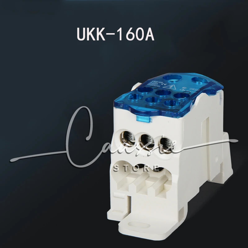 UKK-160A-Din-Rail-Distribution-Box-Block-One-In-Multiple-Out-Power-Universal-Electric-Wire ...