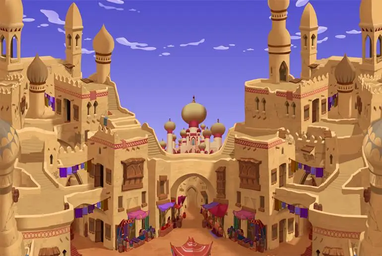 Aladdin Marketplace Backdrop