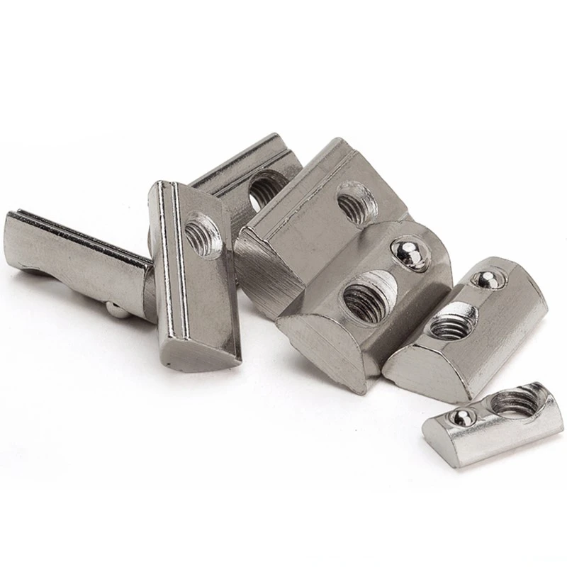 50pcs 100 Pcs Half Round Ball Elasticity Spring Nut For Aluminum ...