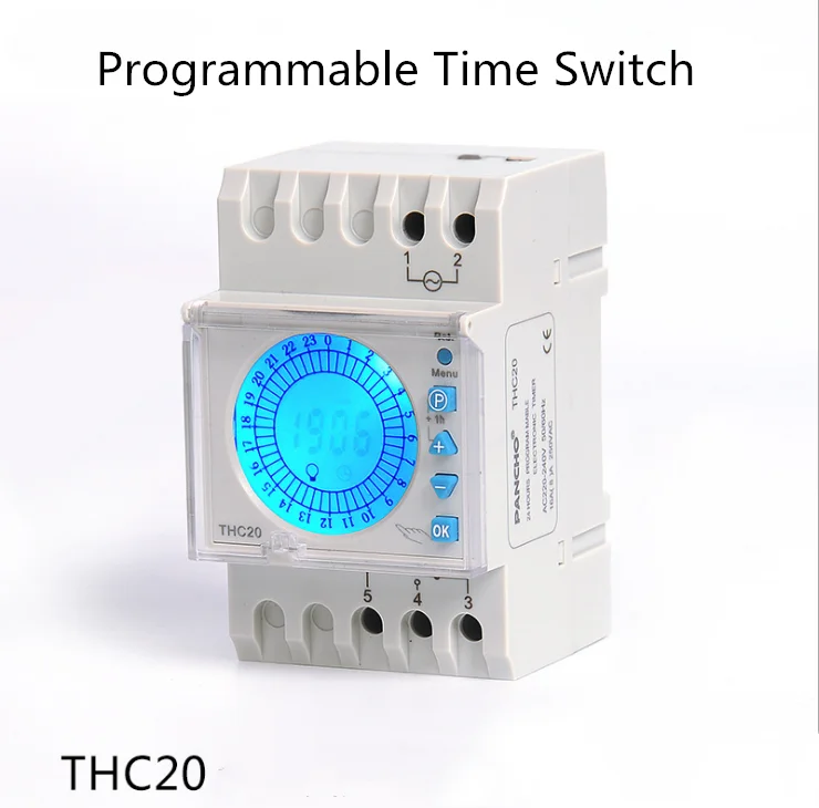 Thc20 Programmable Time Controller Digital Timer Din Rail Backlight ...