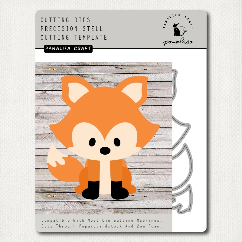 Panalisacraft Cute Fox Metal Cutting Dies Stencils for DIY Scrapbooking ...