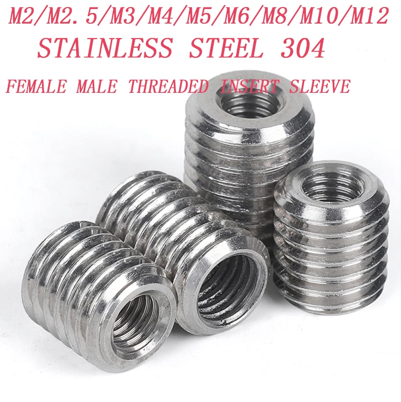 M2-m12stainless Steel 304 Inside Outside Thread Adapter Screw Wire ...