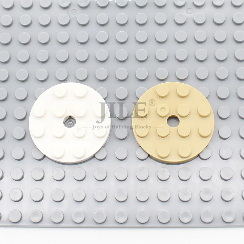 Moc Plate Round 4x4 with Hole Compatible 60474 DIY Creation Enlighten ...