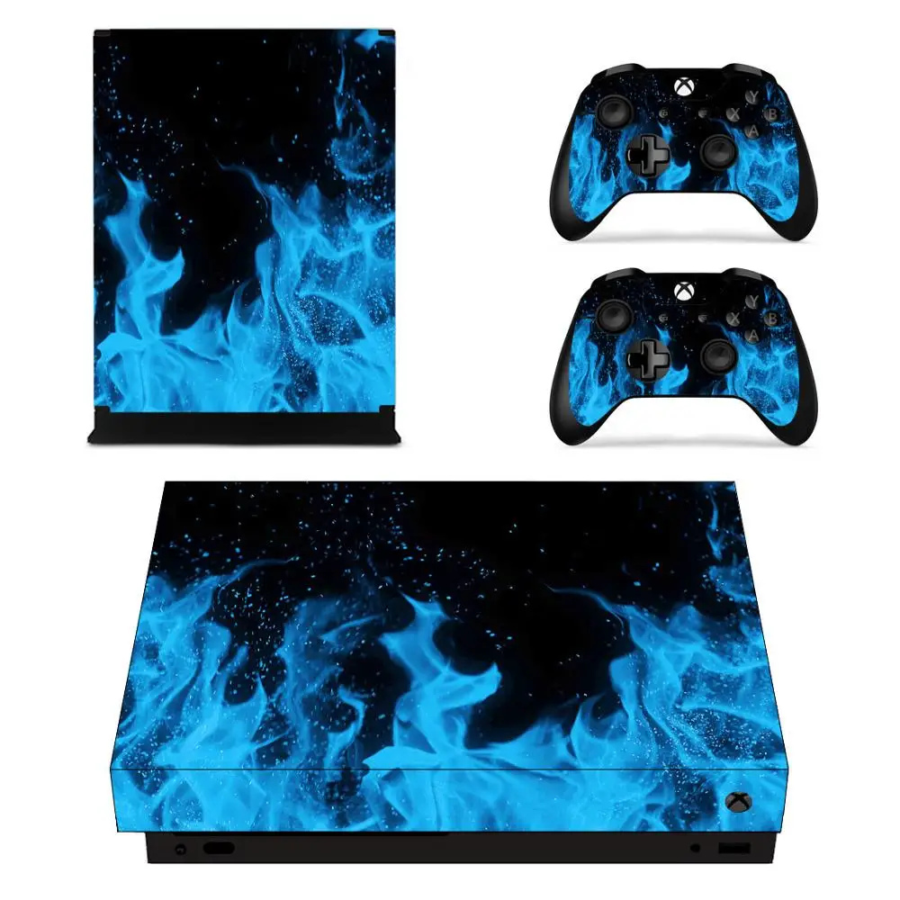 Pure White Black Gold Metal Skin Sticker Decal For Microsoft Xbox One X ...