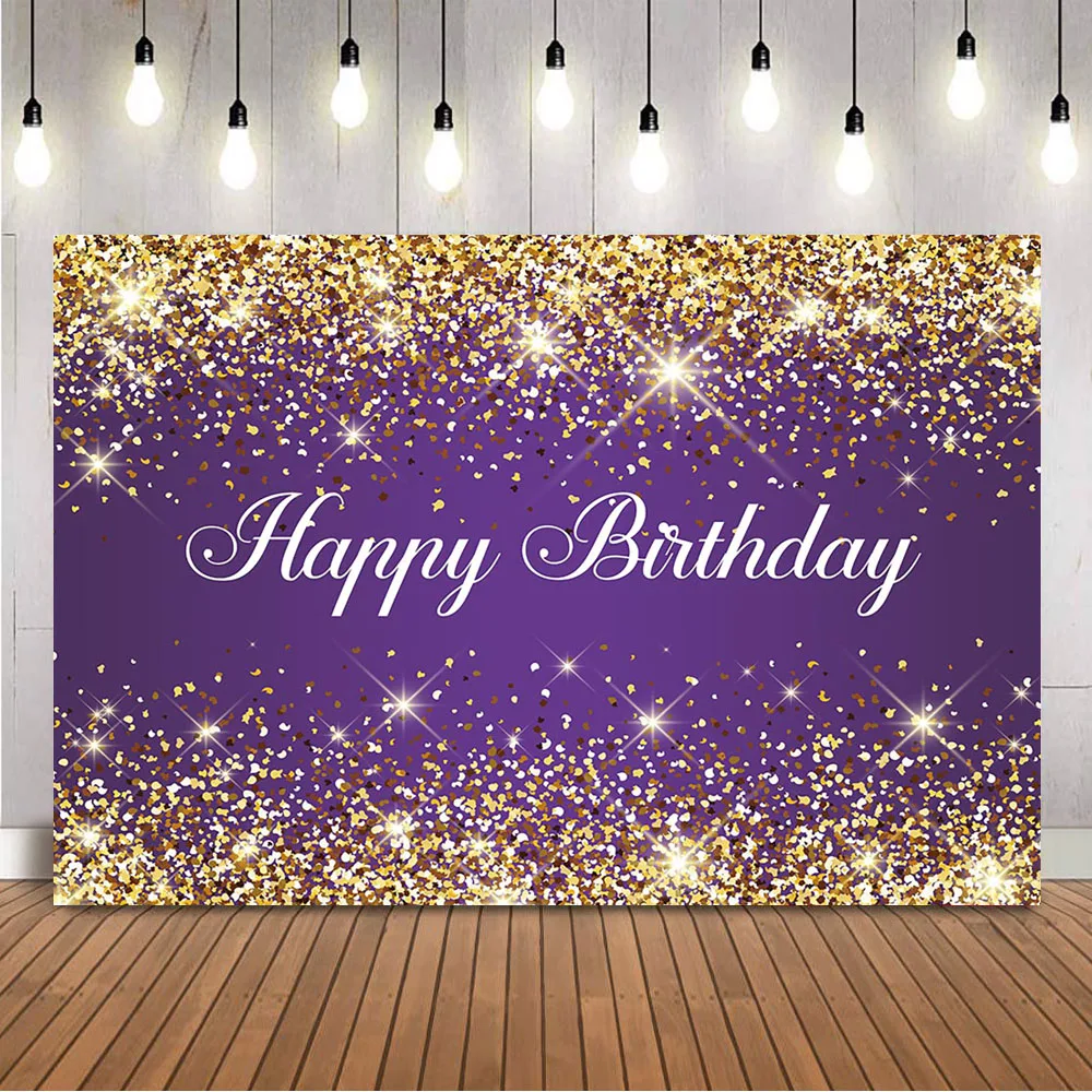 Purple Happy Birthday Background