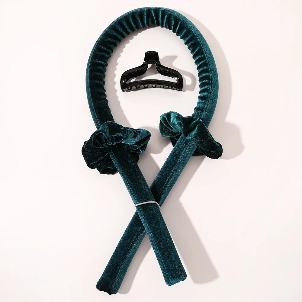 Accessoires coiffure,Fer à friser en velours sans chaleur,tiges ...