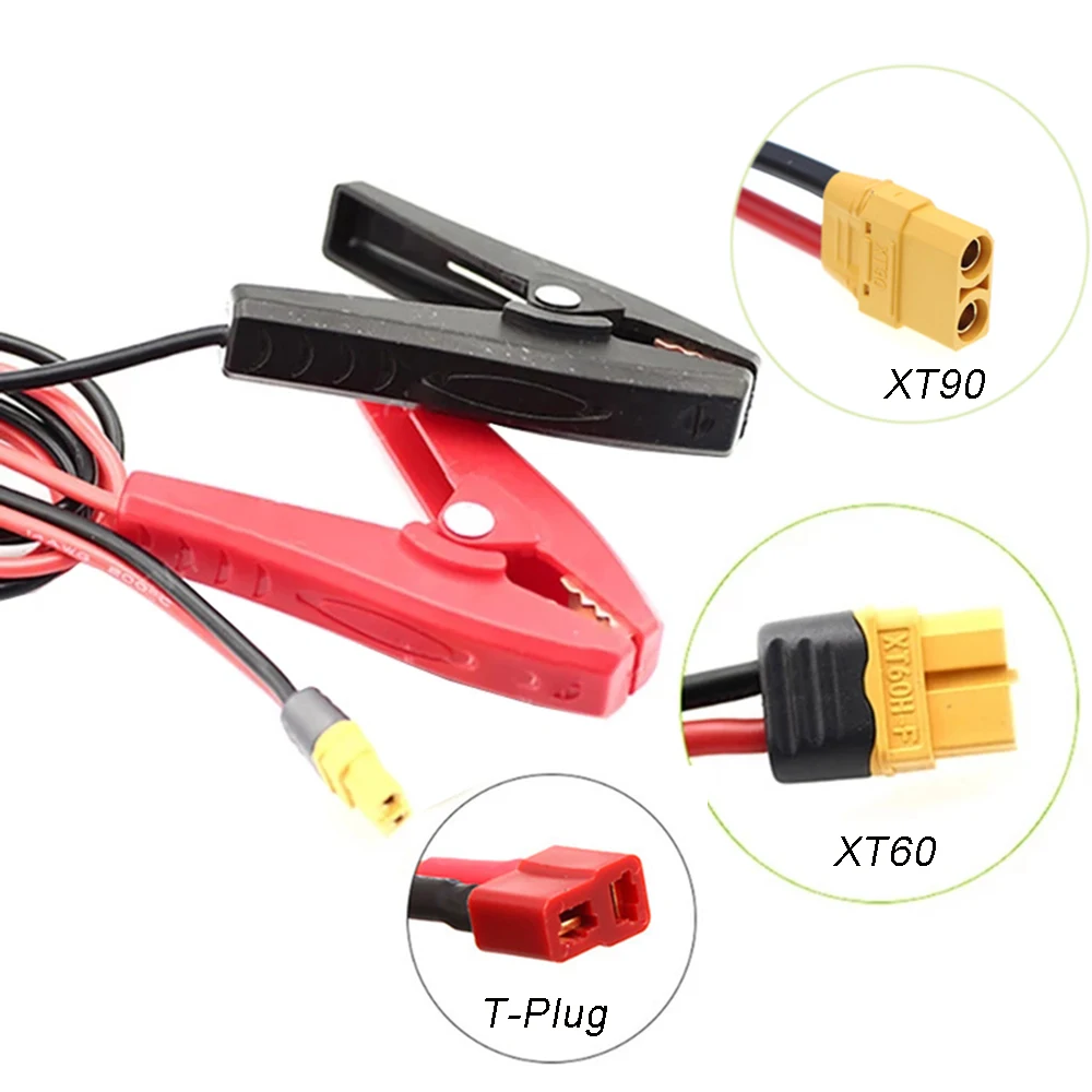 AWG12/14 Silica Gel Cable 50/150cm Alligator Clip to T plug/XT60 Plug ...