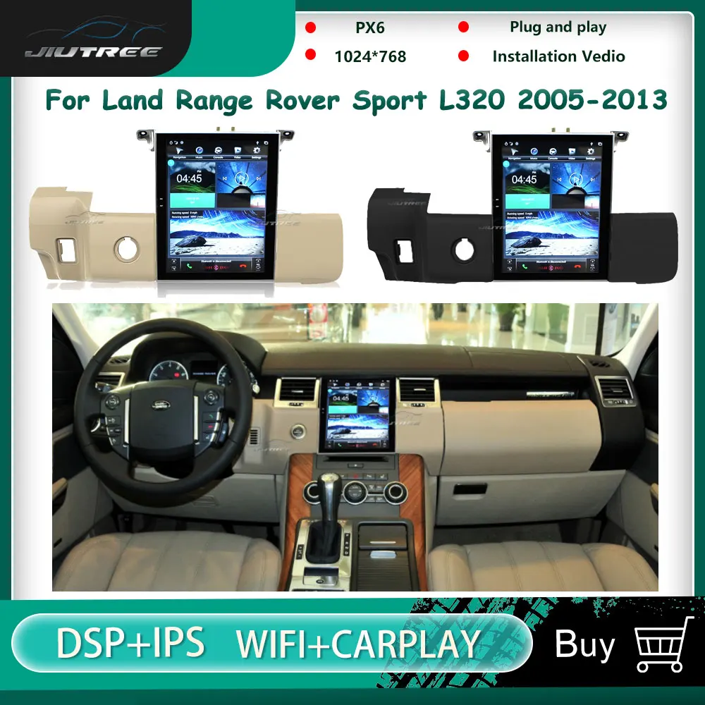Tesla estilo android rádio do carro para land range rover sport l320 ...