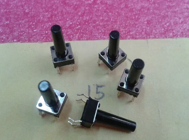 Free Shipping (500pcs/lot) Wholesale 6mm*6mm*15mm Micro Push Button ...