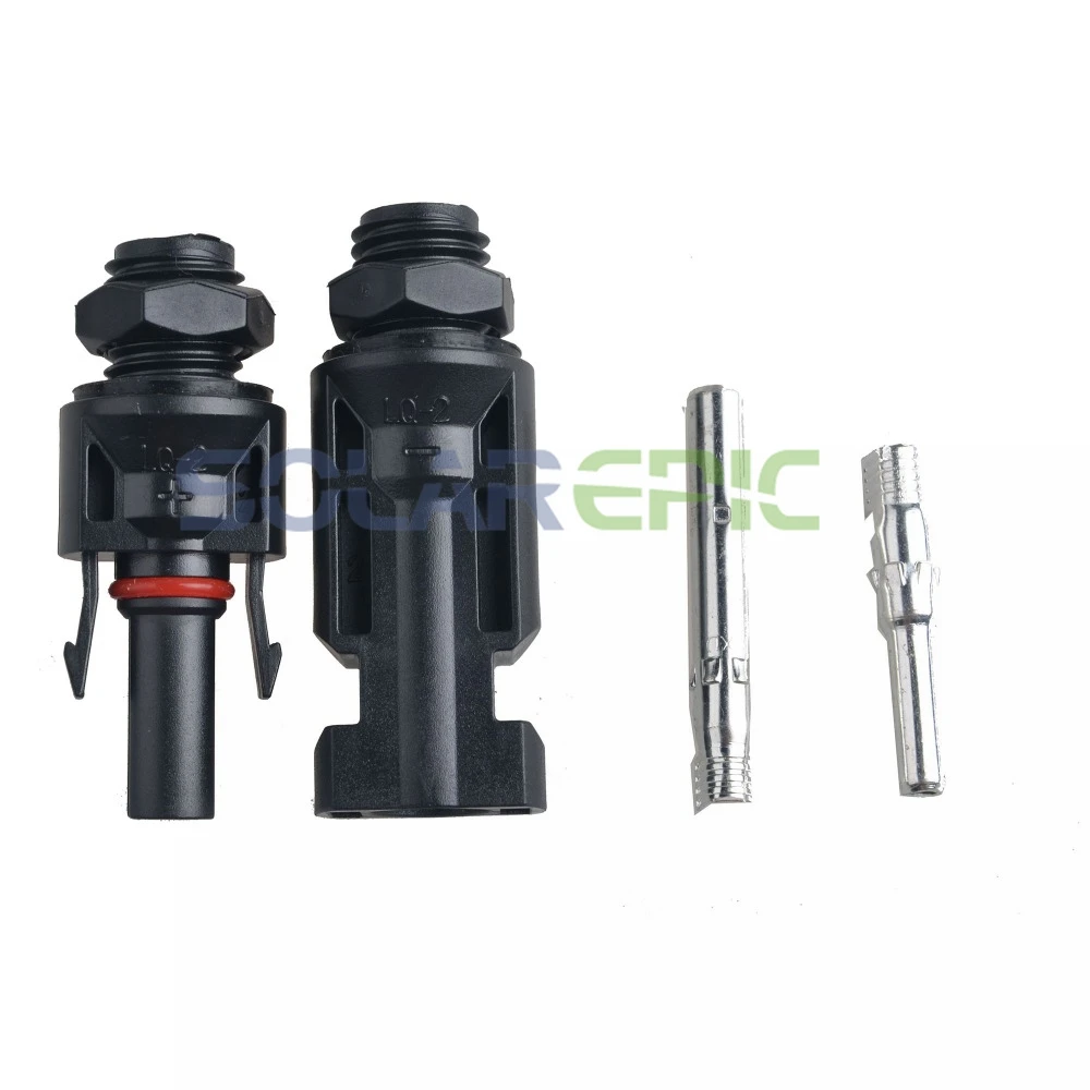 1Pair Waterproof Solar Panel Connector Male+Female Wire Cable ...