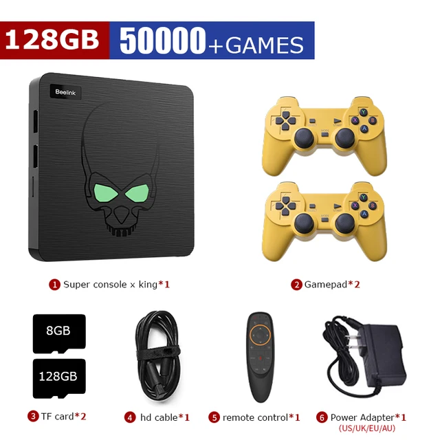 Retro Video Game Consoles Beelink Super Console X King For SS/PS1/PSP ...