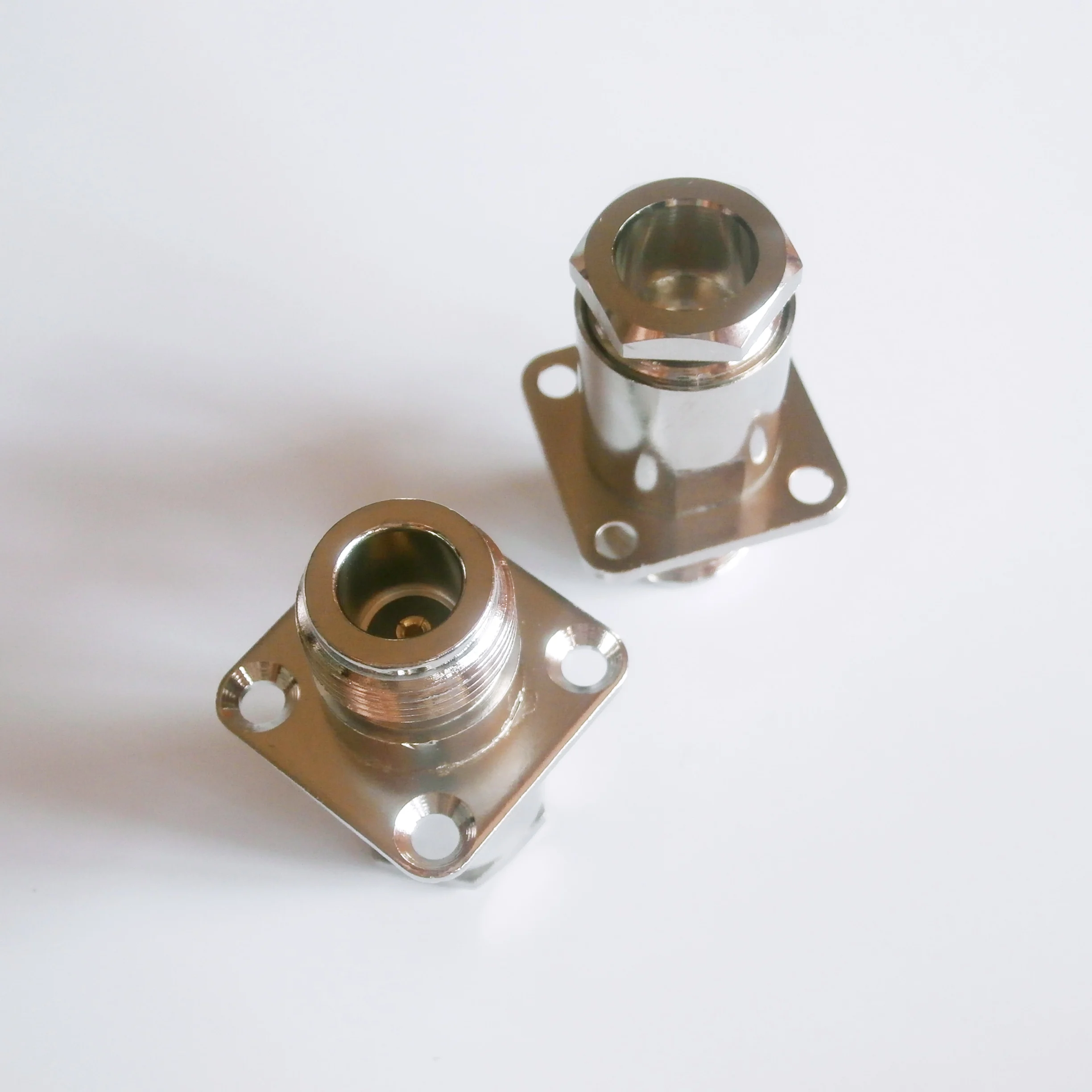Connector N Female With 4 Hole Flange Panel Chassis Mount Clamp for ...