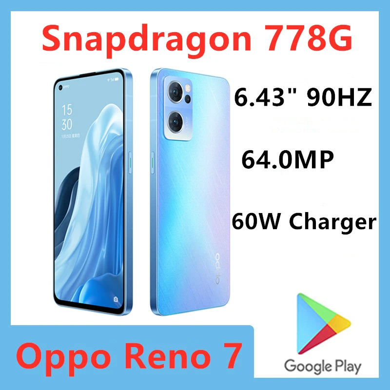 Original Oppo Reno 7 5G Mobile Phone Snapdragon 778G Android 11.0 6.43 ...