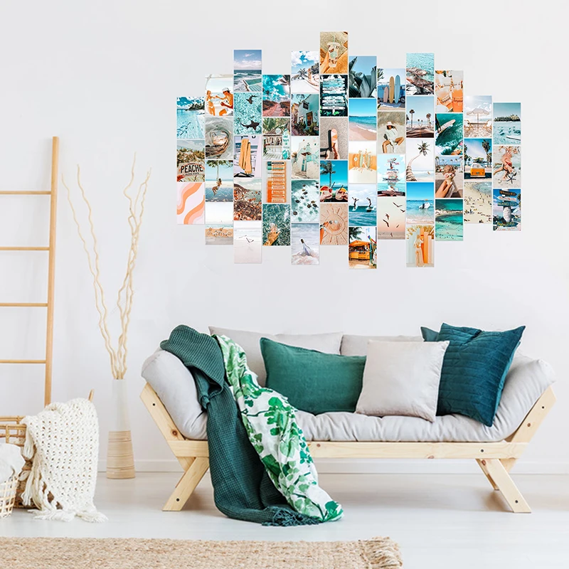 50Pcs-Blue-Aesthetic-Collage-Decor-Wall-Kits-Poster-Picture-for-Bedroom ...