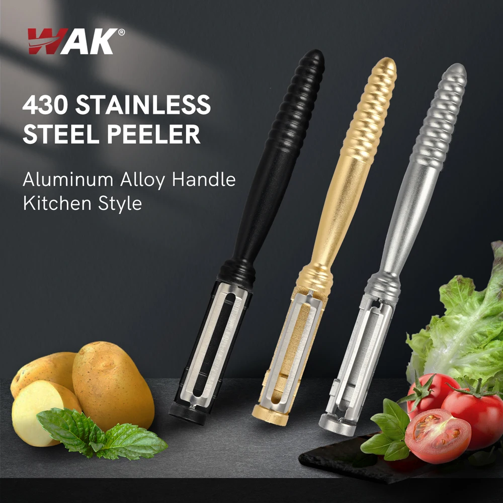 WAK Portable Black Silver Gold Kitchen Potato Apple Paring Tools ...