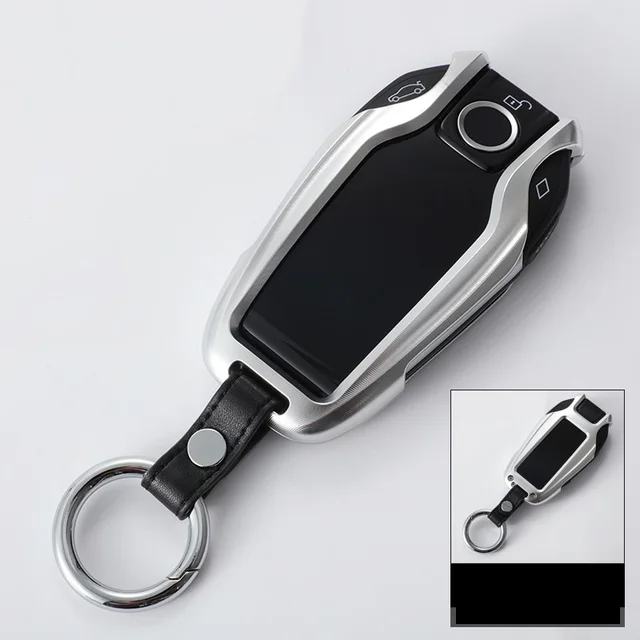 Aluminum Alloy Car LED Display Key Fob Cover Case for BMW 5 7 series ...