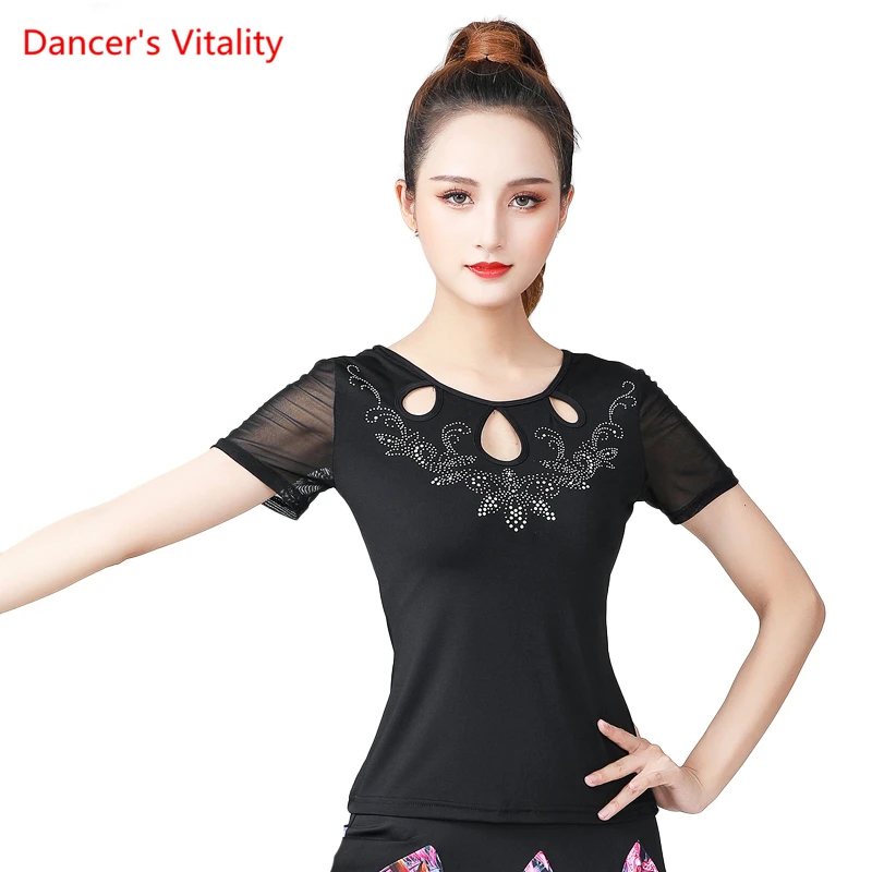 High-Quality-Ballroom-Blouses-Women-New-2021-Latin-Dance-Practice-Tops ...