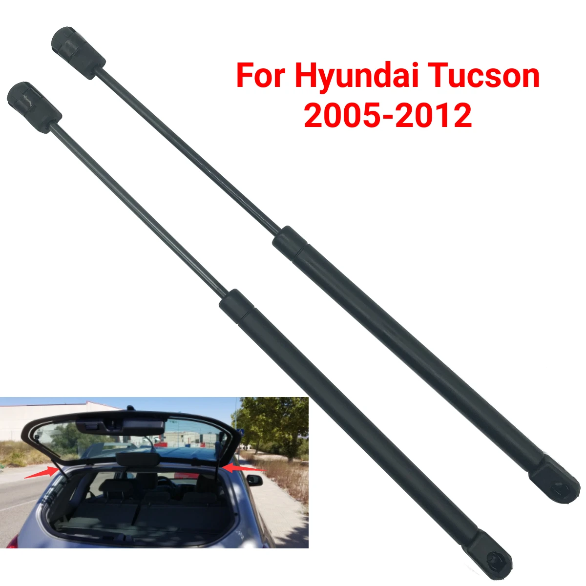 2Pcs-Car-Rear-Windshield-Window-Glass-Gas-Strut-Lift-Support-Rod-Shock ...