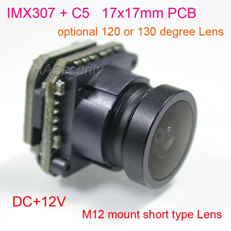 12V 17x17mm AHD 1080P 또는 CVBS 1/2.8 "STARVIS IMX307 CMOS 센서 + C5 메인 칩 ...