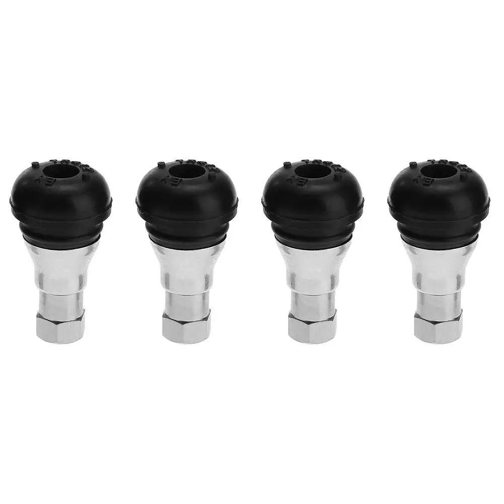 4pcs Car Chrome Rubber Tubeless Wheel Tyre Tire Valve Stem Cap Covers ...