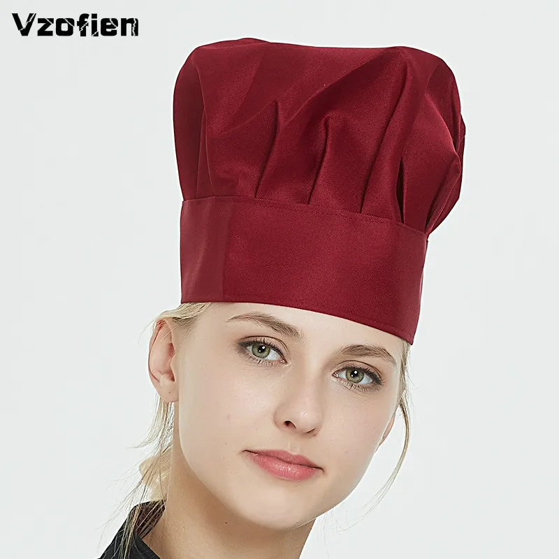 Cooking Adjustable Chef Hat Men Women Kitchen Cafes Elastic Berets ...