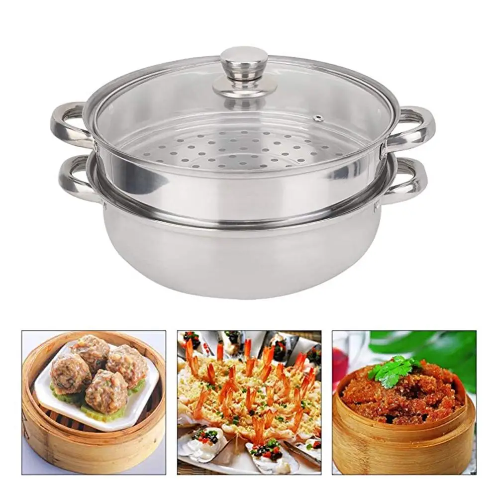 28cm-2-Layer-Stainless-Steel-Cooking-Pot-Mini-Non-Stick-Steamer-Pot ...