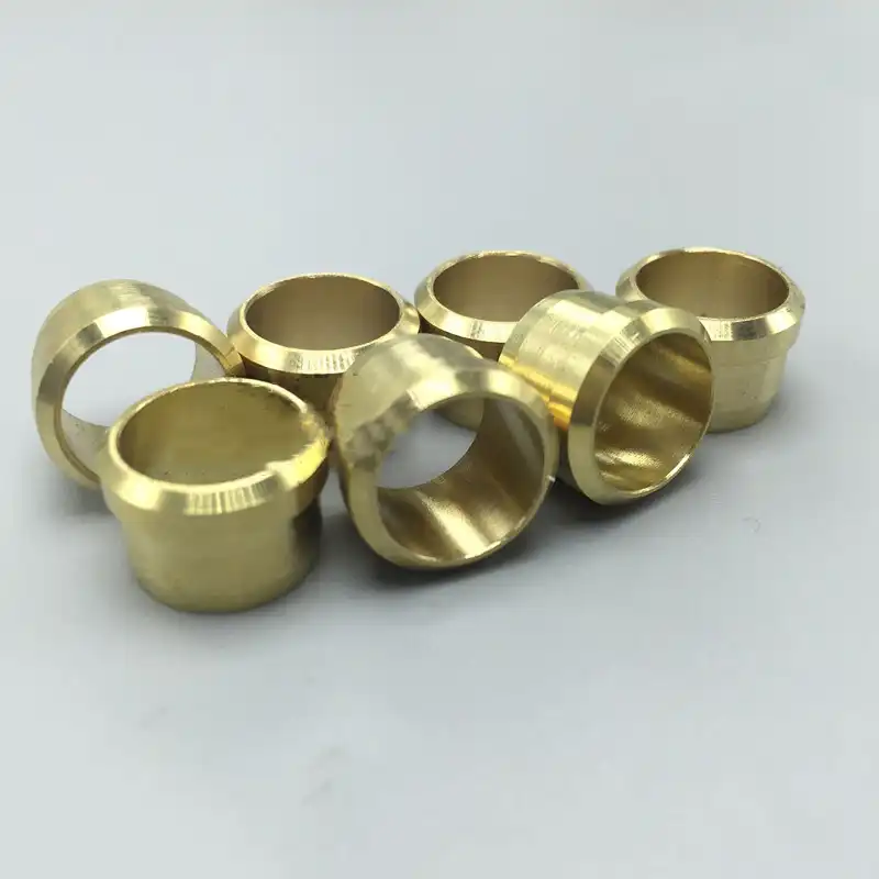 10Pcs Brass Double taper ferrule 4 6 8 10 12 14mm OD Compression Sleeve ...