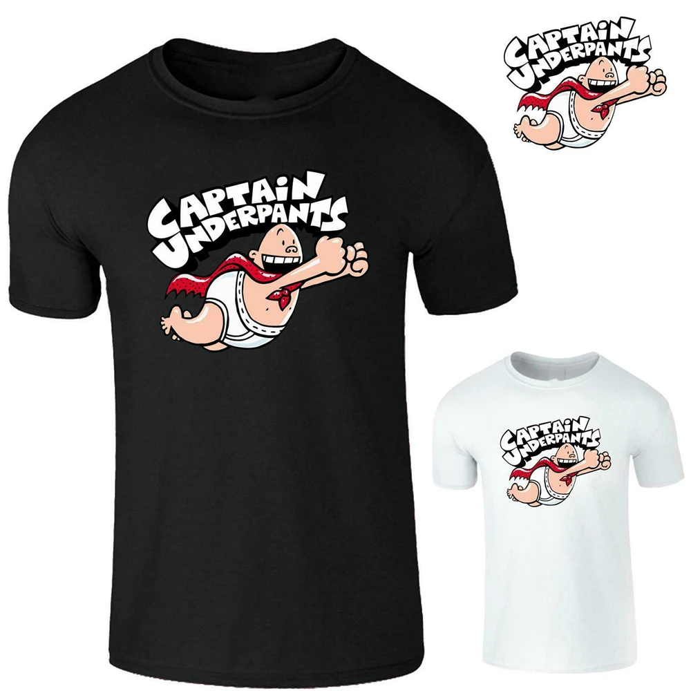 Captain Underpants Mens Tshirt Funny Cartoon Unisex Costume Gift Top T ...