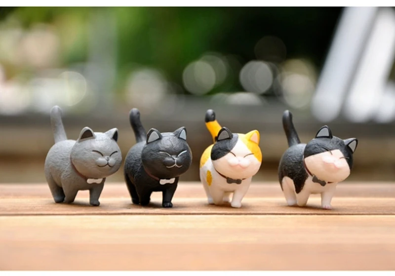 Mini Kawaii Bell Cat Japan Anime Lovely Simulation Animal Cat Pvc ...