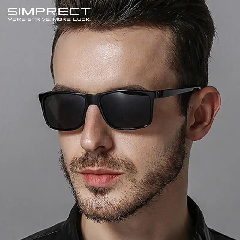 SIMPRECT Polarized Sunglasses Men 2019 Mirror Square Sunglasses For Men ...