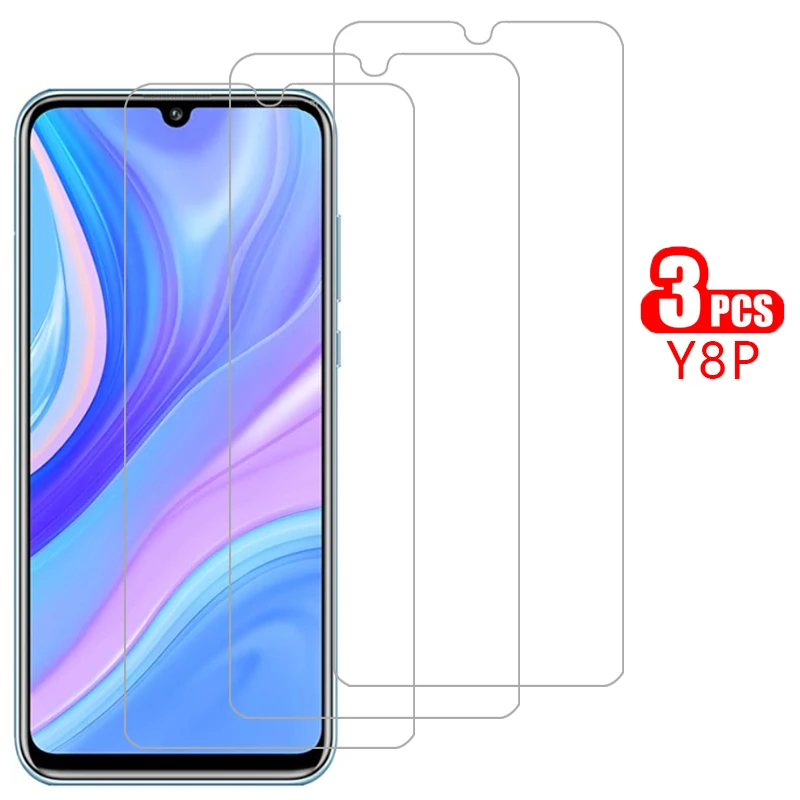 Protector de pantalla de vidrio templado para huawei y8p, funda para ...