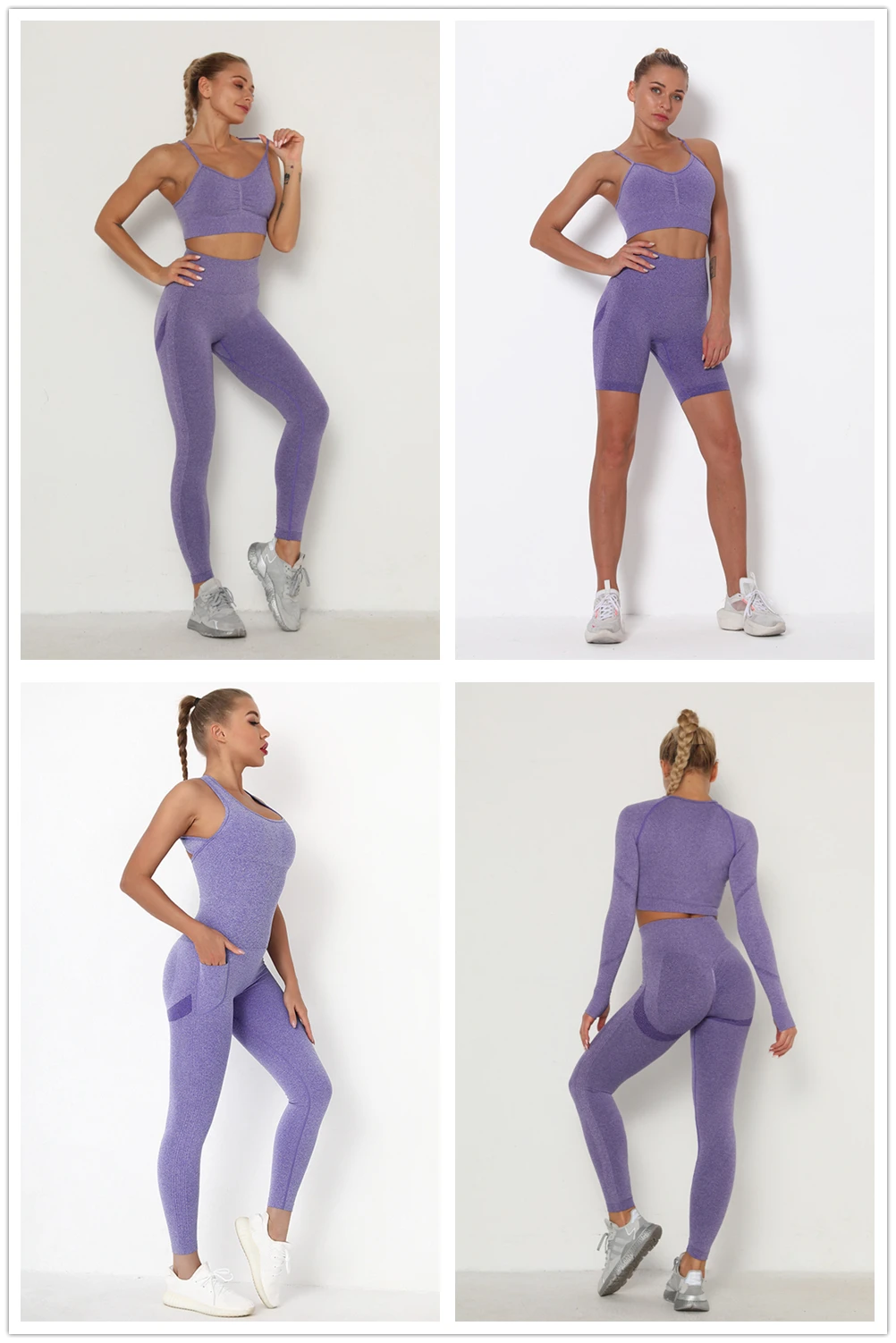 UwilliyME Sans Couture Sport Costumes Femmes Fitness Vêtements De Yoga ...