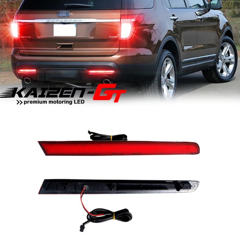 2PCS European Style Driver/Passenger Sides Red LED Rear Bumper ...