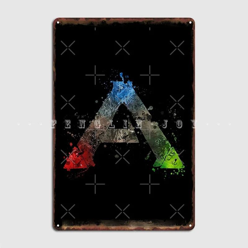 Ark-Survival-Evolved-Splatter-Metal-Sign-Customize-Garage-Decoration ...