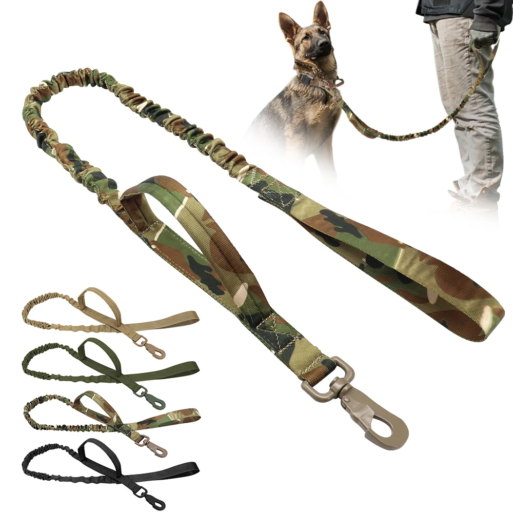 Tactical-Dog-Leash-Nylon-No-Pull-Bungee-Dog-Training-Leads-Military ...