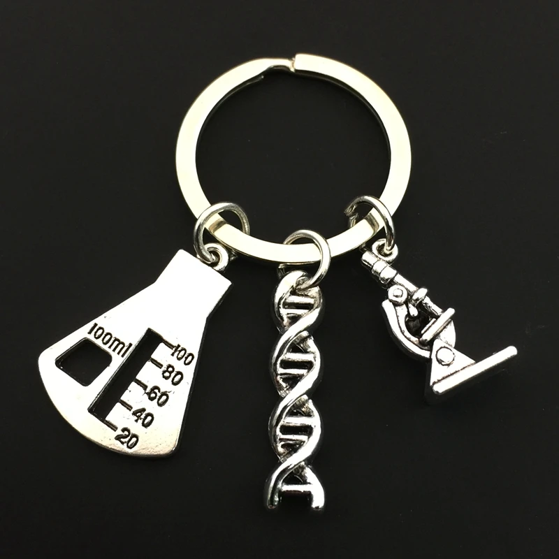 1Pc Chemical Molecular DNA Microscope Keychain Microscope Experiment ...