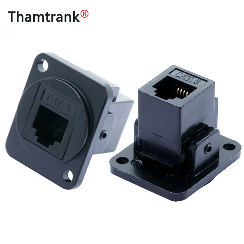 100pcs/lot CAT3 RJ11 Female to Female Coupler Panel Mount 6P4C RJ11 ...