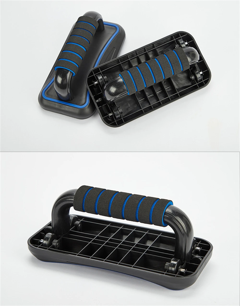 Appareil abdo,Roue abdominale et barre de poussée,plastique de type C pour débutant,entraînement ...